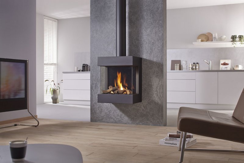 Stufa a gas 3 lati sospesa - Barzotti